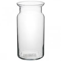 Floristik24.ie Glass vase Bose flower vase lantern glass jar clear H20cm