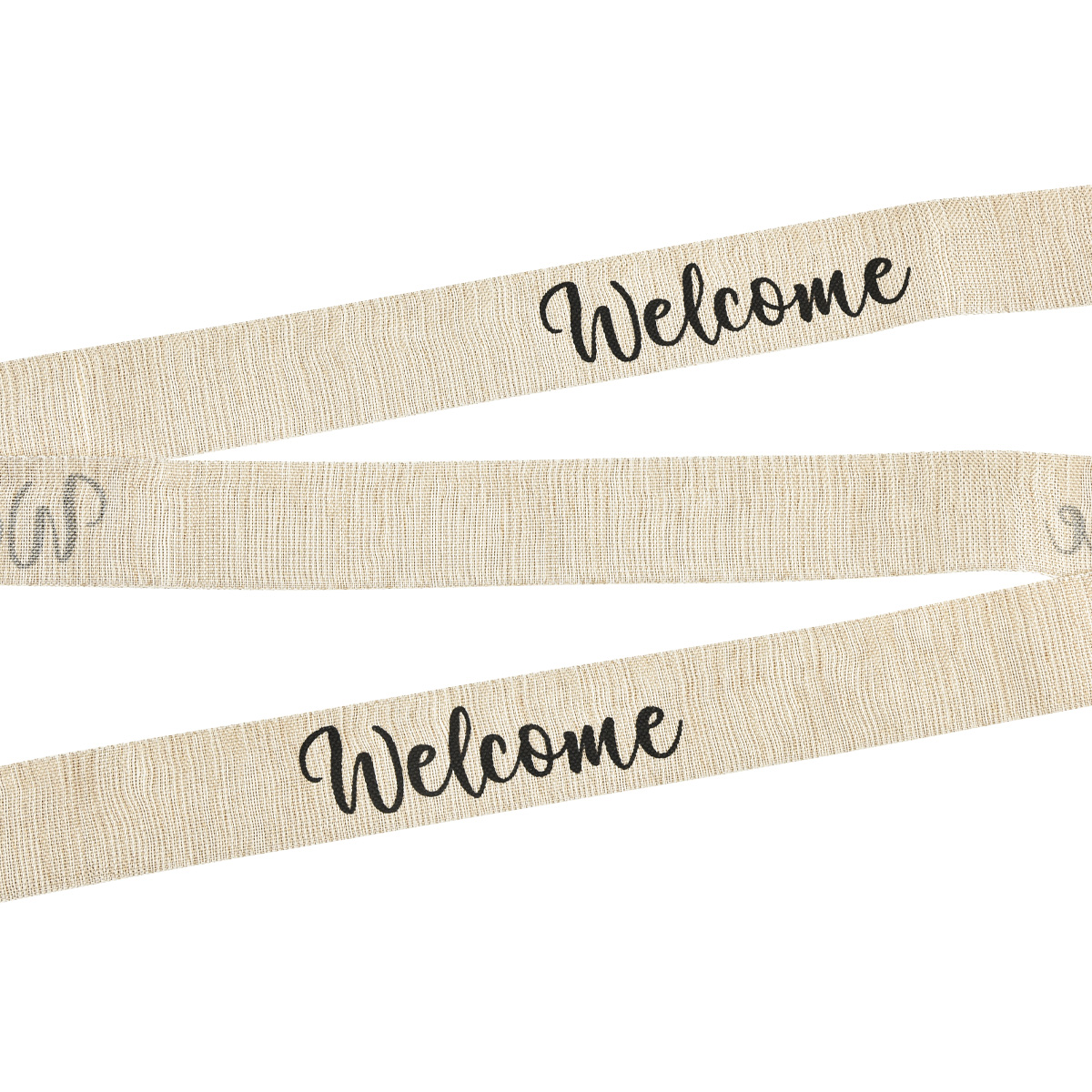 Floristik24.ie “Welcome” ribbon door decoration decorative ribbon for ...