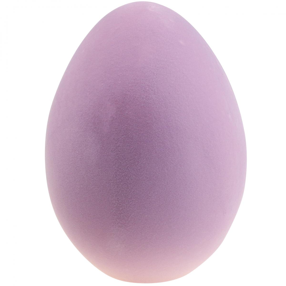 Floristik24.ie Easter egg plastic large decorative egg purple flocked 40cm