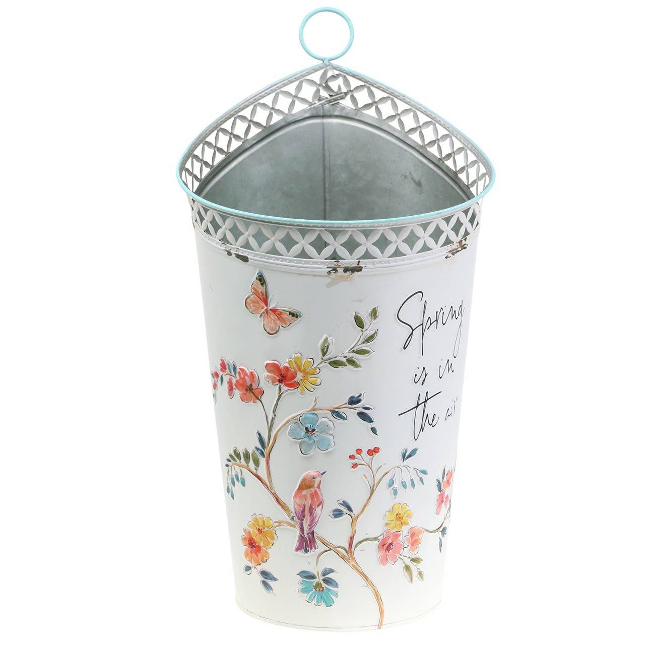 Floristik24.ie Decorative bucket with floral decoration and saying ...