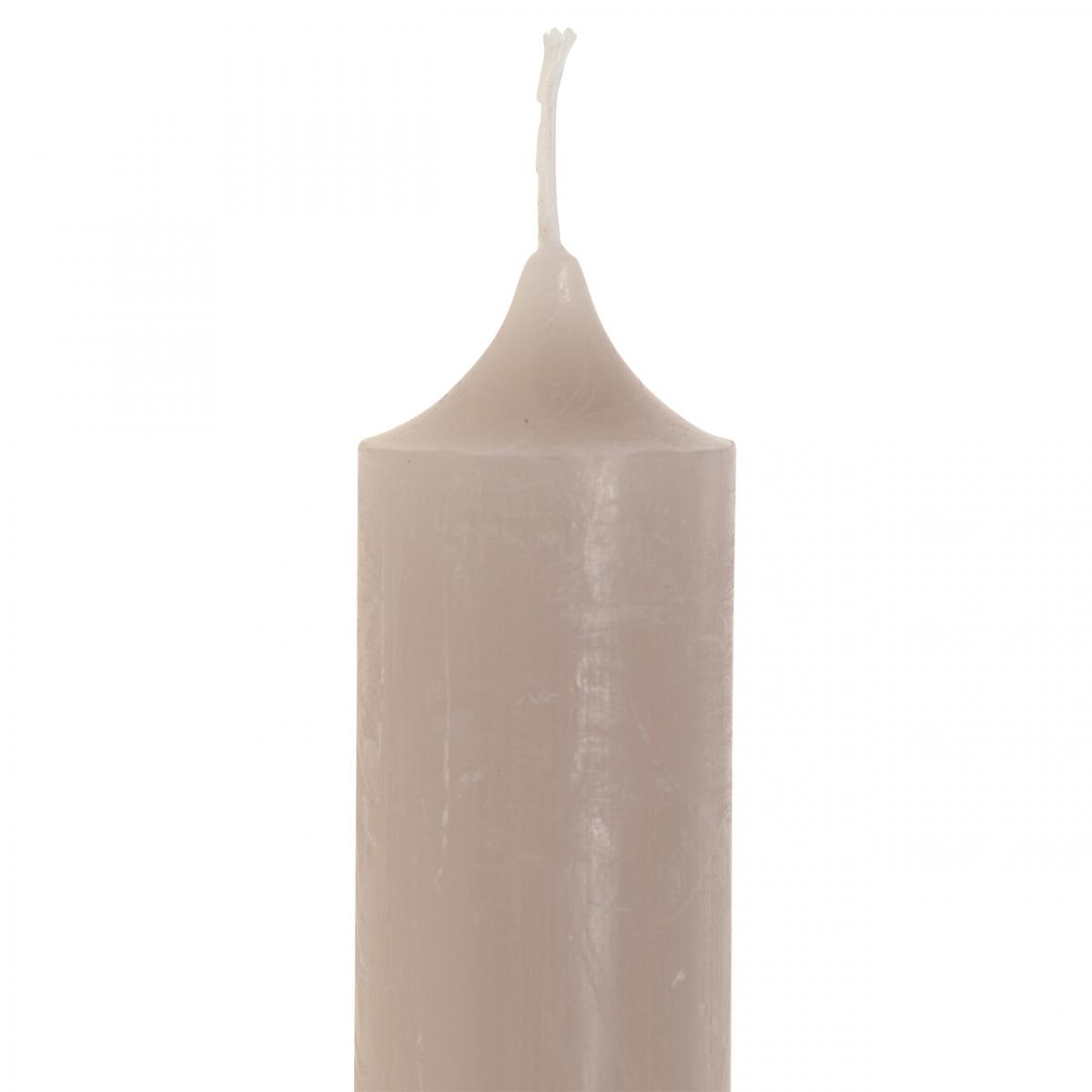 Floristik24.ie Candle long table candle rod candle gray Ø3cm H29cm