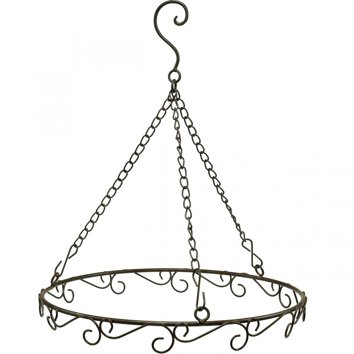 Floristik24.ie Decorative ring for hanging Ring with hook rust look Ø30.5cm