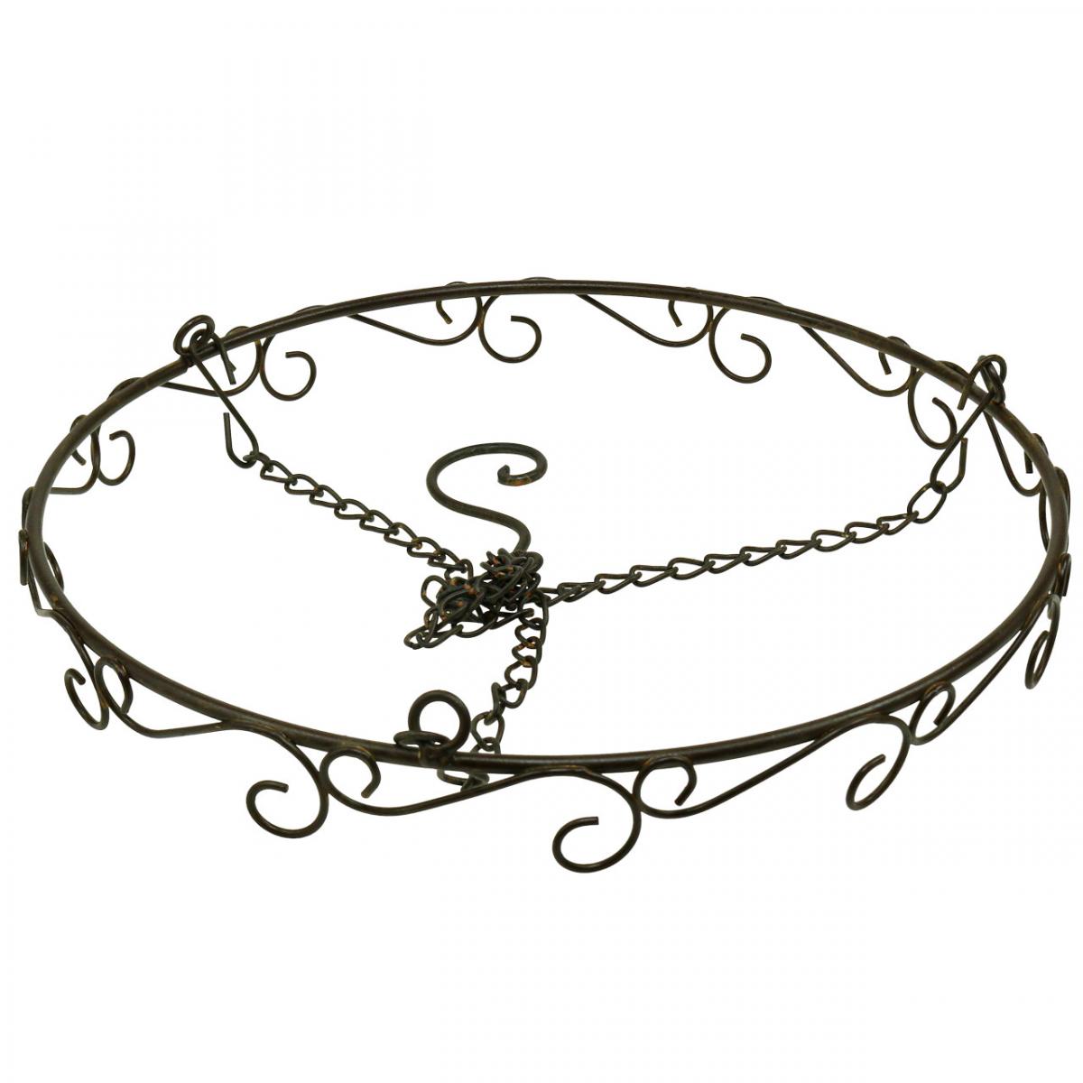 Floristik24.ie Decorative ring for hanging Ring with hook rust look Ø30.5cm