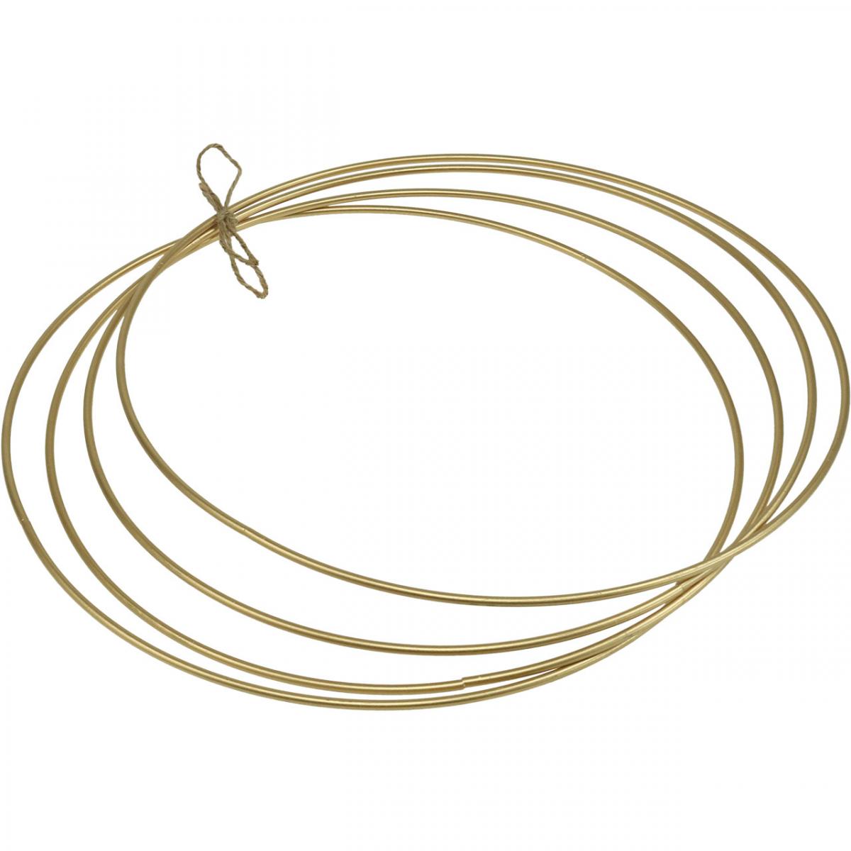 Floristik24.ie Metal ring decor ring Scandi ring deco loop golden Ø40cm ...