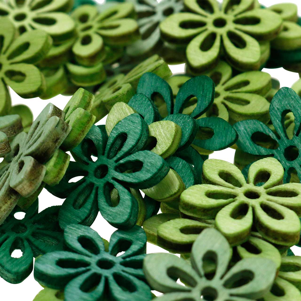 Floristik24.ie Sprinkle decoration flower green, light green, mint wood ...