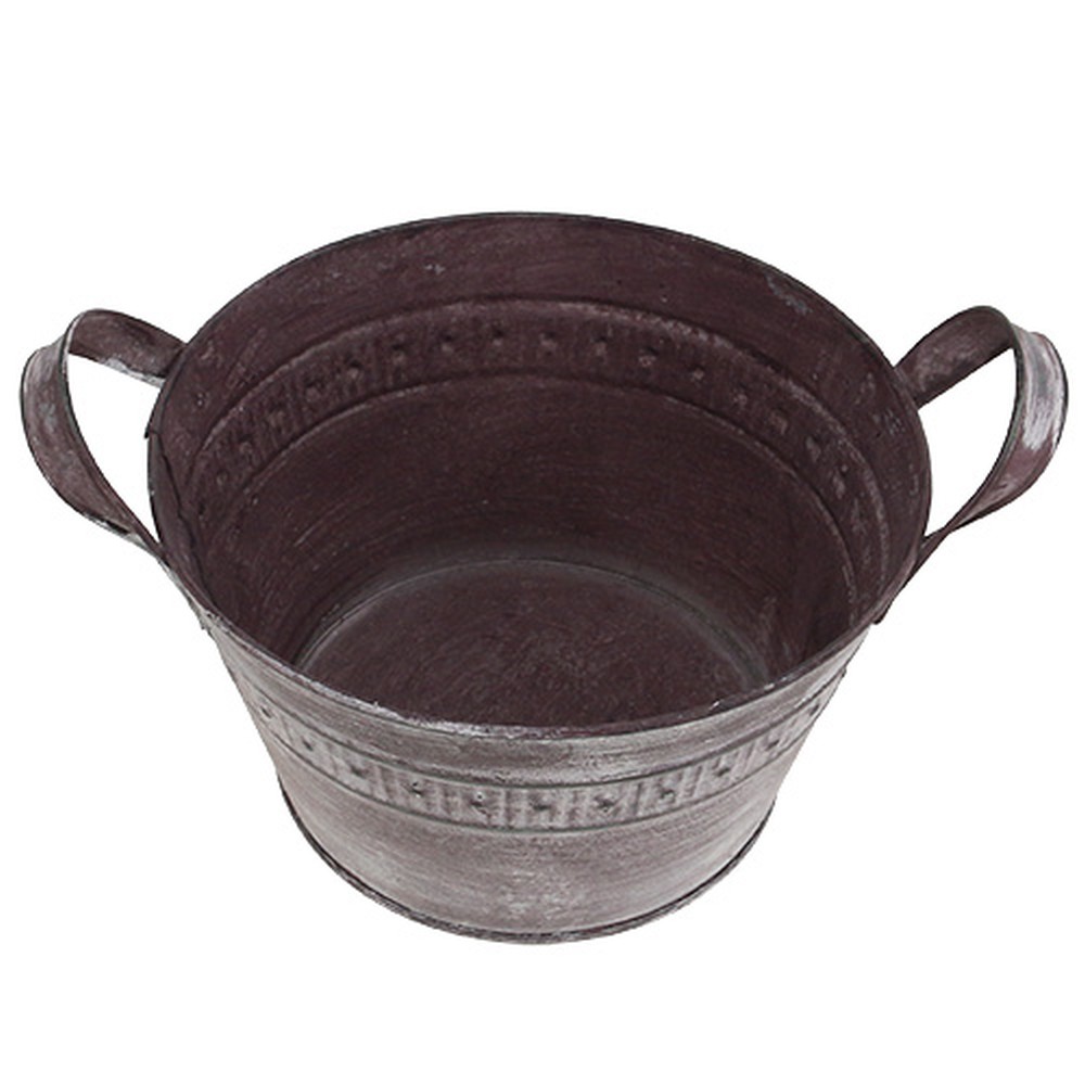 Floristik24.ie Zinc bowl Ø18.5cm H10.5cm washed purple
