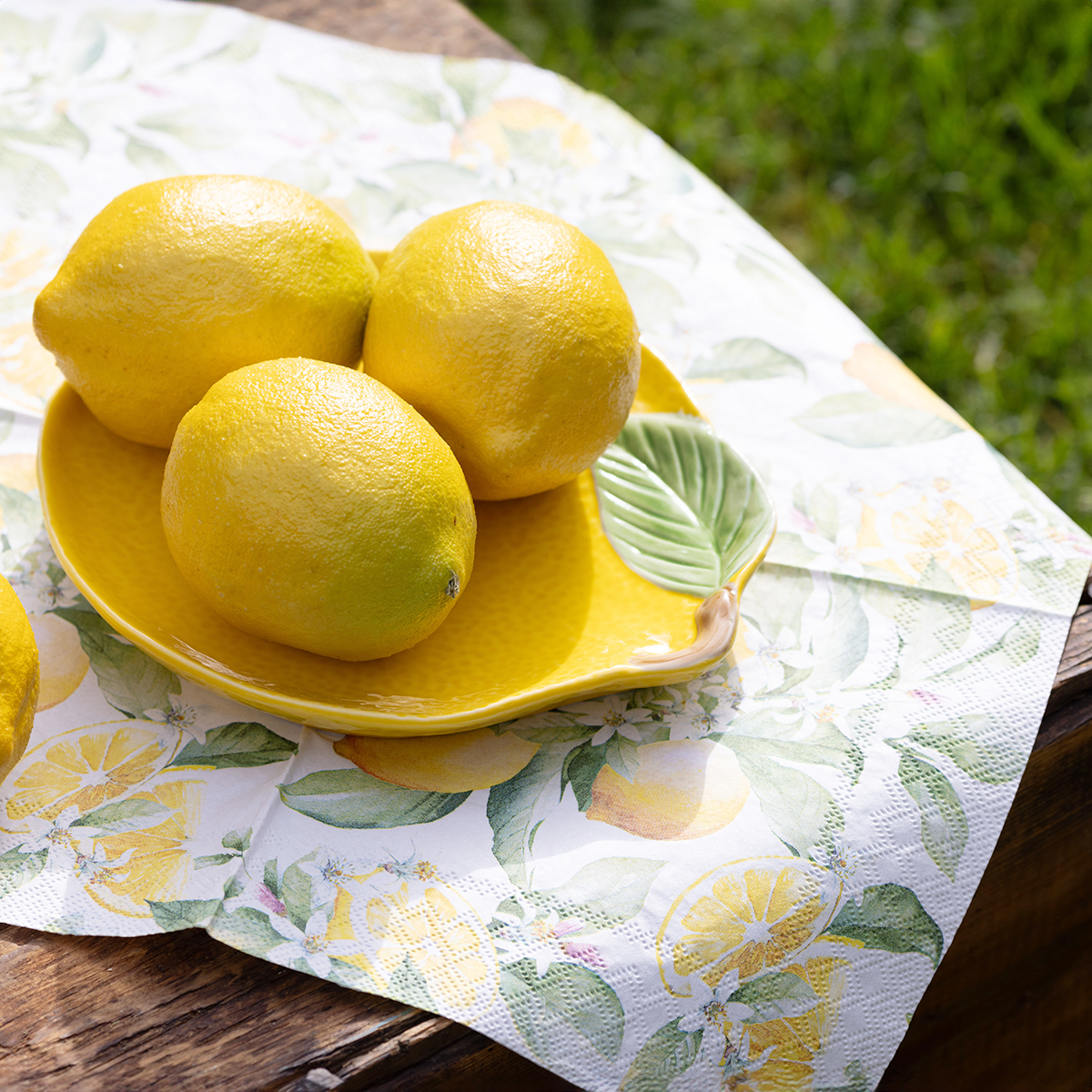Floristik24.ie Lemon plate decorative plate ceramic lemons yellow 20×16cm