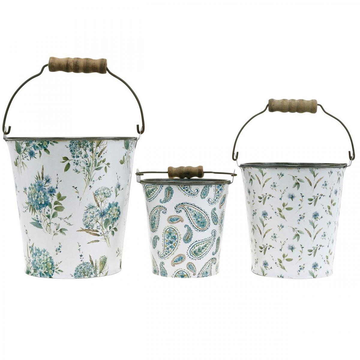 Floristik24.ie Spring decoration, metal bucket, plant bucket flower ...