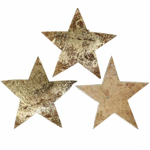 Floristik24.ie Coconut star gold 5cm 50pcs for handicrafts and sticking ...