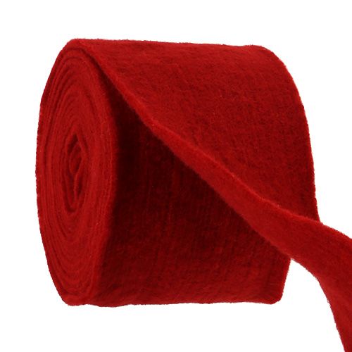 Floristik24.ie Felt ribbon 15cm x 5m dark red